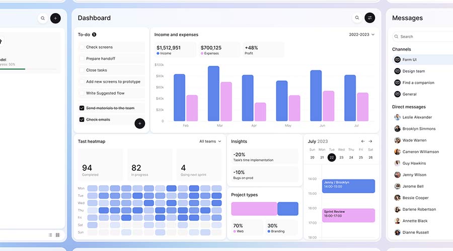 20+ Free Admin Dashboard Templates for Figma